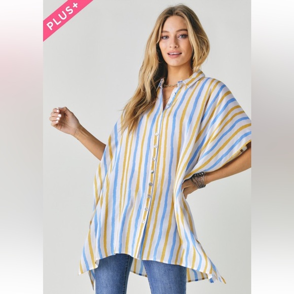 Tops | 7 Womens Striped Tunic Top | Poshmark